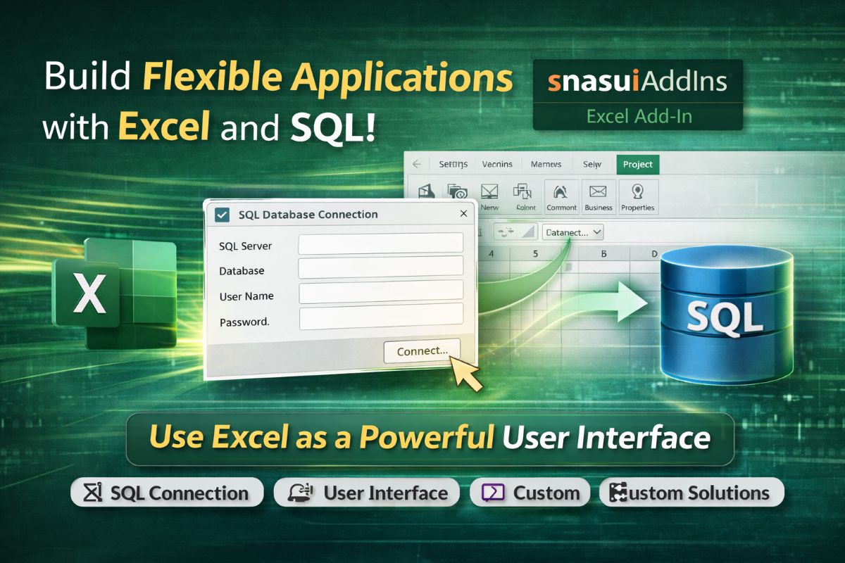 snasuiAddIns ติดต่อ SQL Database - Excel Tips and Tricks