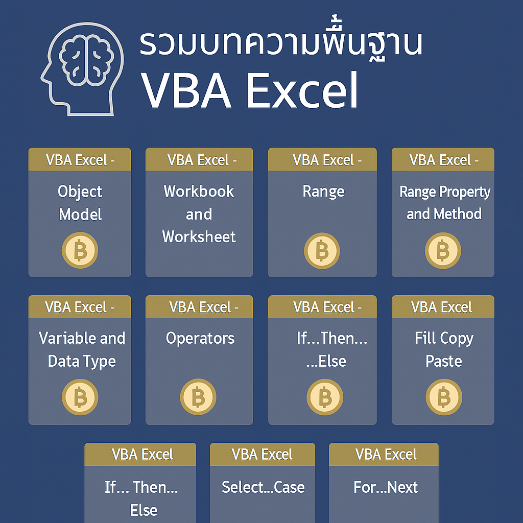 รวมบทความพื้นฐาน VBA Excel | เขียนโปรแกรมอย่างมีสติและเป็นระบบ